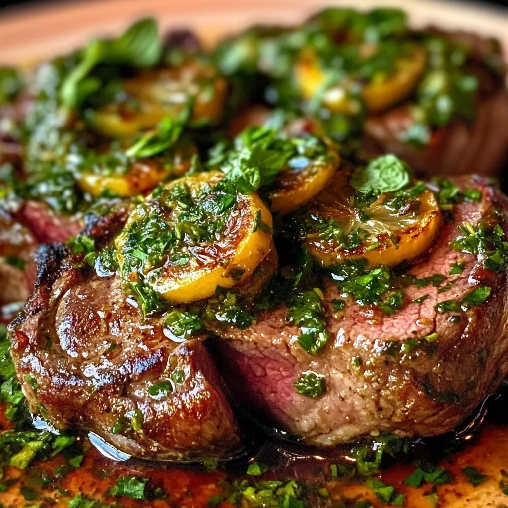 Herb-Crusted Slow-Cooked Lamb with Fresh Mint and Lemon Zest Gremolata